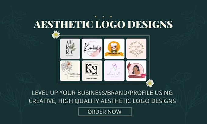Design professional aesthetic logo for socials and brand with canva by ...
