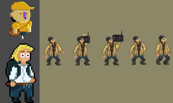 Do top down pixel art character rpg game pixel animation 2d game ...