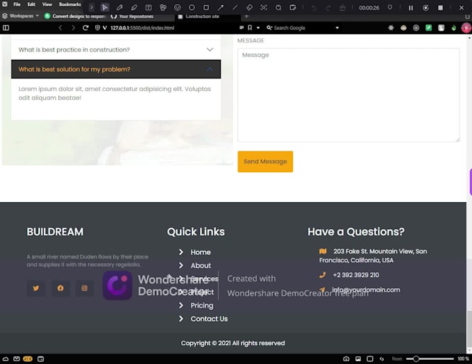 Convert designs to responsive websites html, css, bootstrap by ...