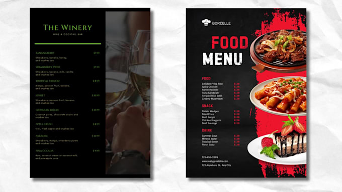 An amazing menu design, food menu, restaurant menu design by Kaze ...