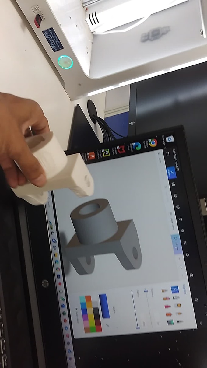 Made various 3d cad models in fusion 360, 3d printing of solid model ...