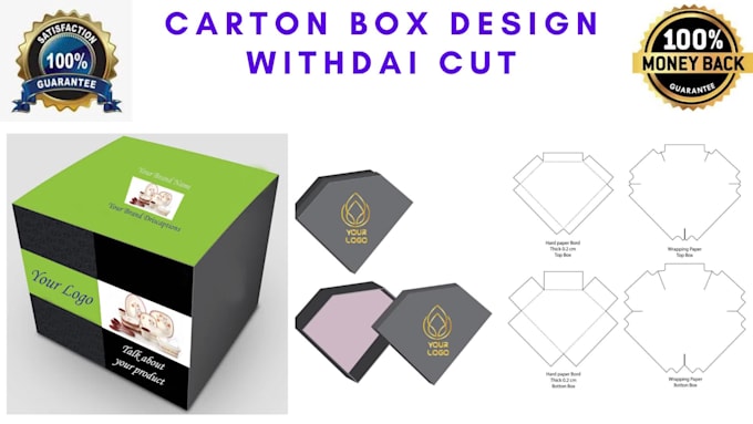 Create a pixel perfect packaging box design with die cut by ...