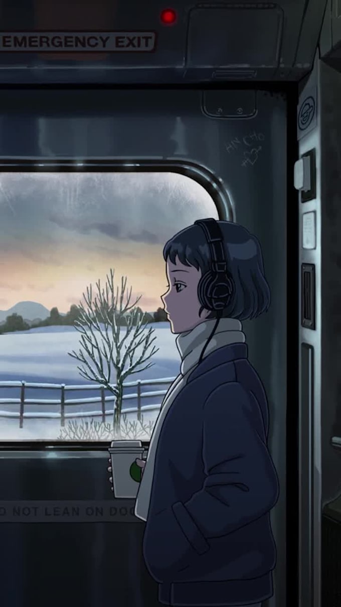 Create lofi loop animated illustration, vtuber bacground, animated gif ...