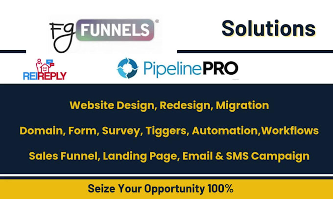 Setup fgfunnels, pipelinepro funnels, rei reply automation by Coleman0000 | Fiverr