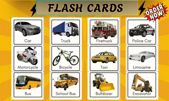 Design printable kids educational card games flash cards and custom ...