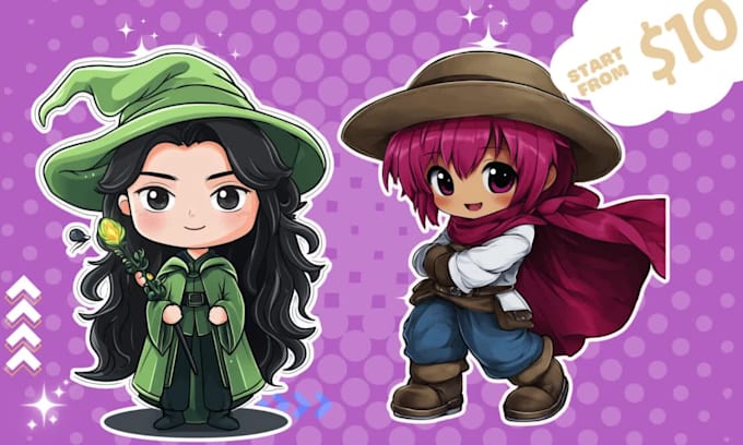 Do my style chibi character illustration for your need by Megumikazuki ...