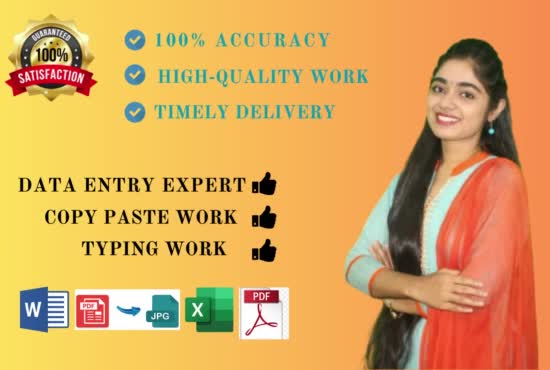 Data entry, copy paste work, excel spreadsheet, translation by Paprisen ...