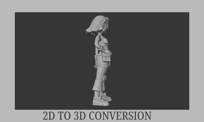 Sculpt 2d to 3d model 2d to 3d conversion 3d toy figure model for ...