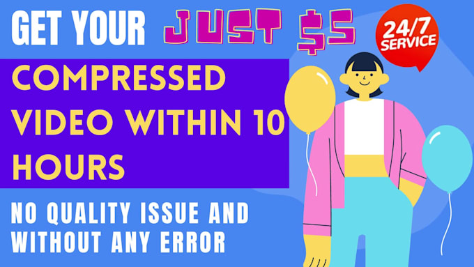 Compress your video file size with no quality loss by Indra_edits | Fiverr