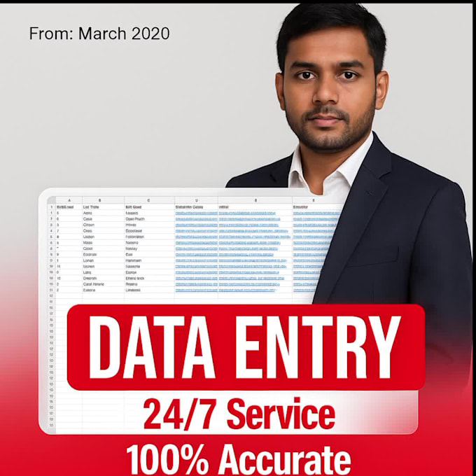 Do data entry,web research,copy paste,pdf to excel,dta entry by ...