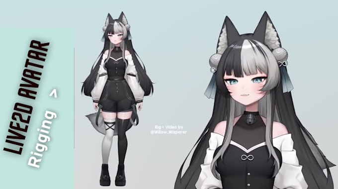 Draw and rig 2d vtuber, 2d vtuber model, vtuber rigging, live2d model ...