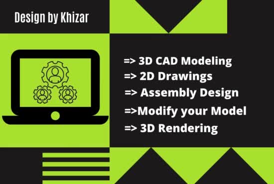 Create 3d models and 2d drawings in autodesk inventor by Designbykhizar | Fiverr