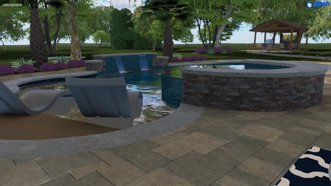 Offer expert 3d pool designs, custom backyard by Liquidcanvas05 | Fiverr