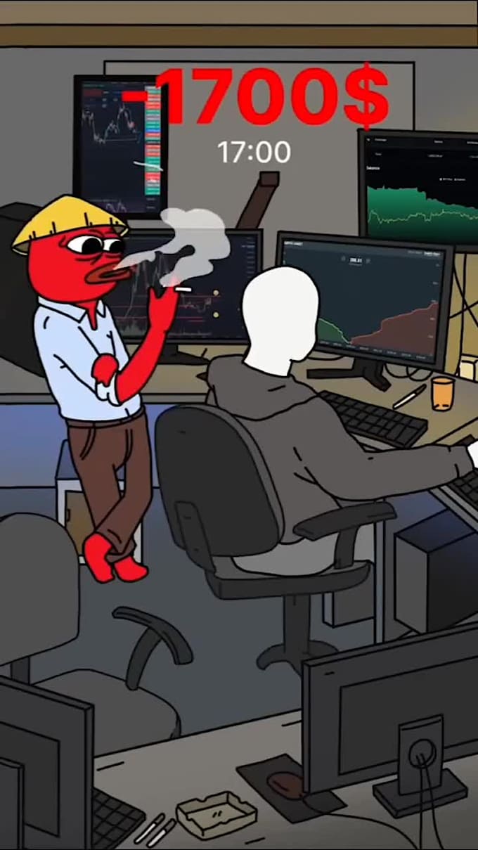 2d meme coin animation, ponke character, viral meme, pepe website ...