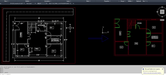 Convert pdf, sketch, hand drafting, blueprint to cad drawing by Samsher7861 | Fiverr