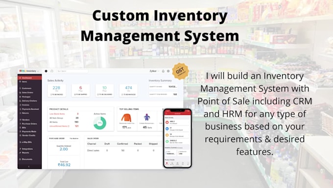 Develop custom inventory management pos software to manage stock by Nuantech | Fiverr