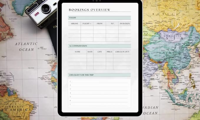 Design digital travel journal, vacation planner, printables, canva ...