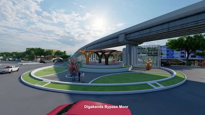 Do 3d model animation of road bridge or any infrastructure by Palashbd8 ...