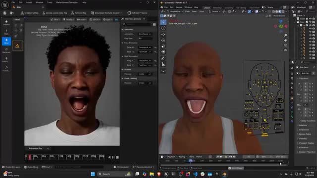 Realistic 3d metahuman character, unreal engine, rigging for game and ...
