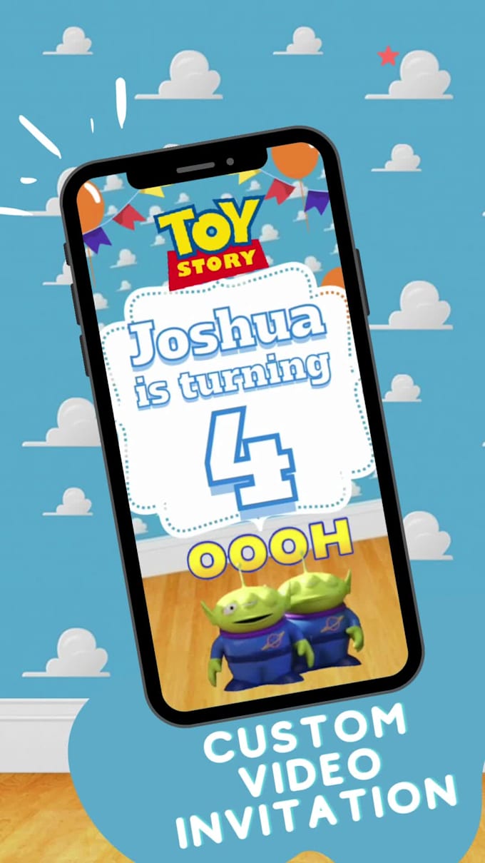 Create a custom birthday video invitation for kids by Emicoto | Fiverr