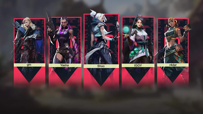 Make a valorant or game roster animation by Jullie_allie | Fiverr