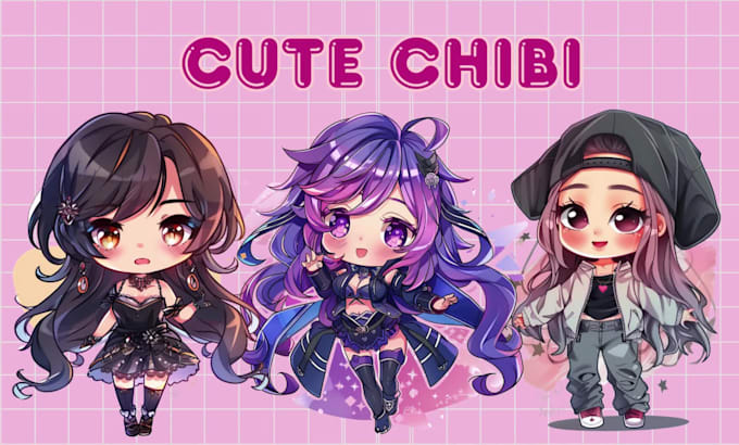 Draw cute chibi character for profile, stream and sticker by Arirunika ...