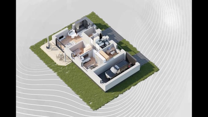 Convert 2d to 3d floor plan by Ihorsereda | Fiverr