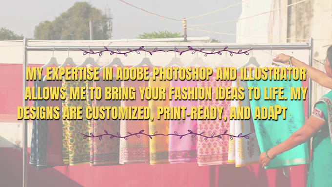 Design custome textile prints and fashion illustration using photoshop ...