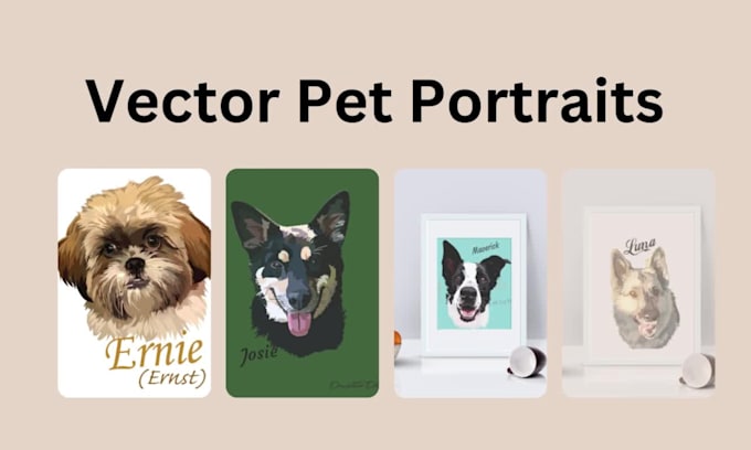 Vector draw your pets by Dwithnell | Fiverr