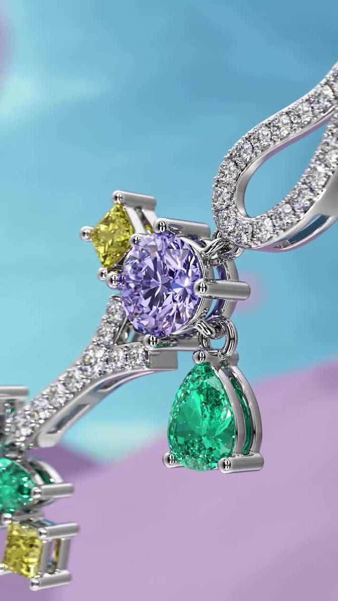 Create realistic 3d jewelry animation 3d product animation 3d diamond ...