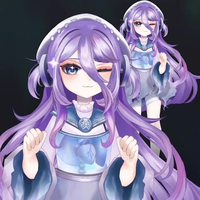 Design live2d vtuber model, 2d vtuber model, 2d vtuber rigging, 2d ...