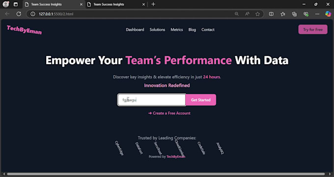 Build a high converting landing page using html css js by Techbyeman | Fiverr