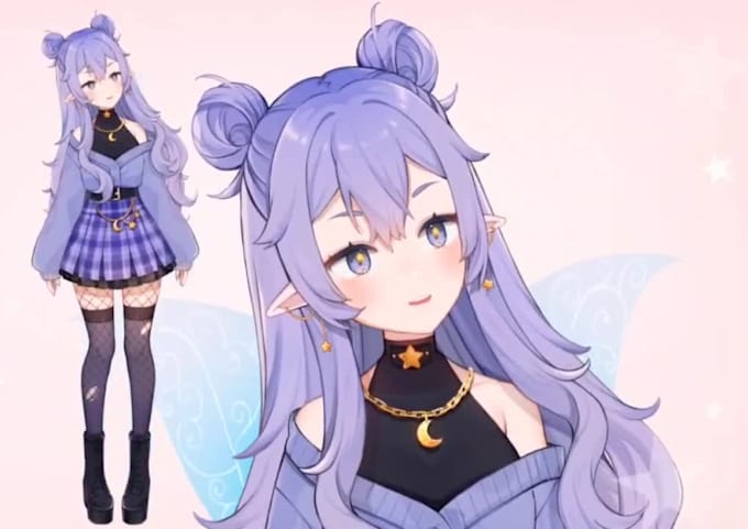 Draw and rig live2d vtuber model 2d vtuber model anime vtuber and ...