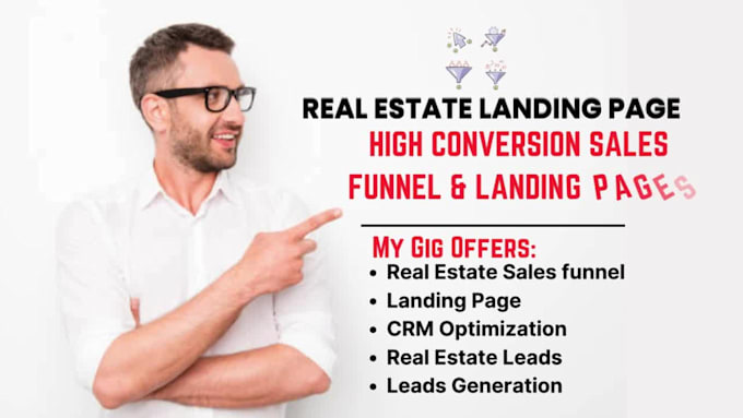 Create a real estate landing page sales funnel, boosting website lead ...