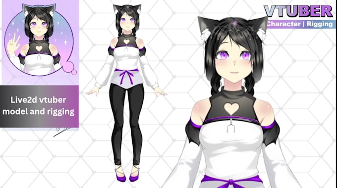 Draw and rig 2d vtuber model,live2d vtuber rigging for vtube studio by ...