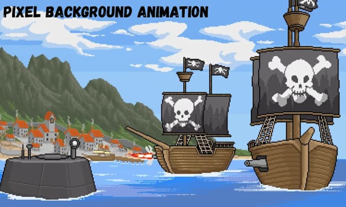 Draw 2d sprite sheet, pixel art animation, background design, pixel ...