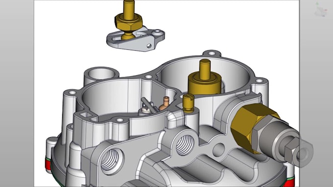 Prepare 3d cad 2d cad model for machine part design 3d printing ...