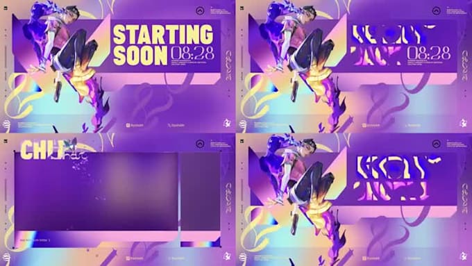 Animated twitch overlay,chartbox overlay,3d stream background,twitch ...