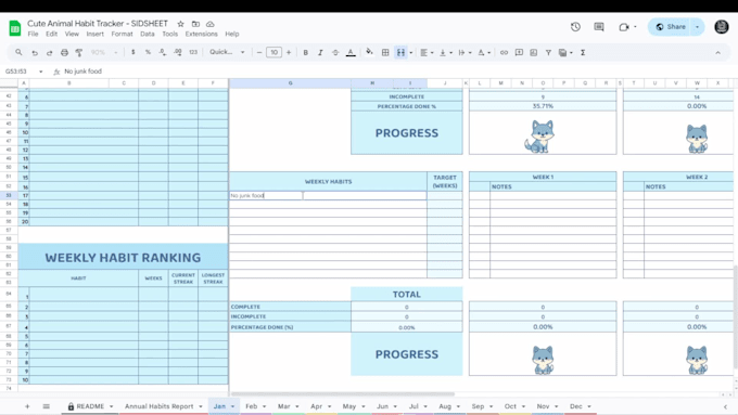 Create attractive google sheets template with custom formula and macro by Sida08 | Fiverr