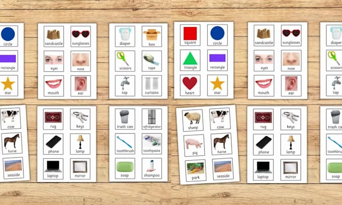 Design flashcard, kids alphabet, letter card, animal card with rulebook ...