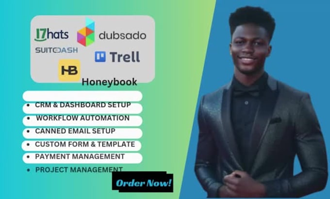 Set up dubsado workflows and honeybook automation, 17hats, suitedash, trello crm by Joseph_build ...