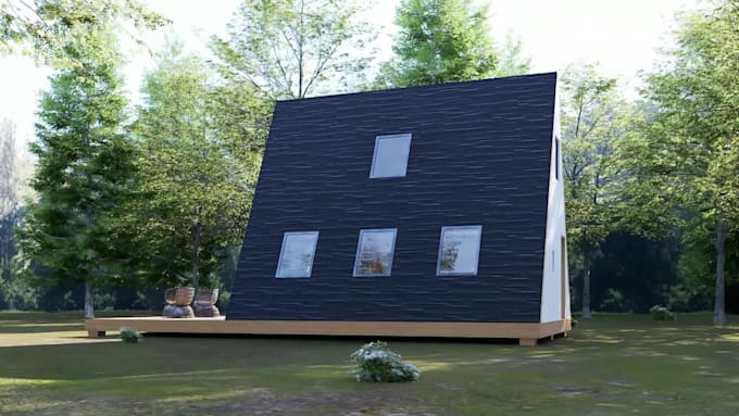 Do tiny house, container house design in revit and d5 render by ...