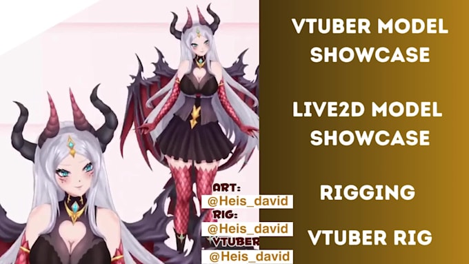 Draw and design 2d vtuber, 2d vtuber model, vtuber, vtuber rigging, live2d model by Heis_david ...