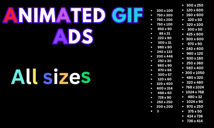Design gif animated banner and animated gif ads