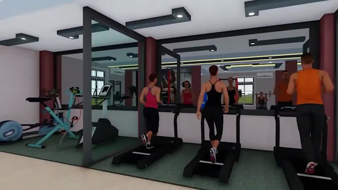Do 3d gym workout animation, fitness exercise, gym logo, yoga 3d ...