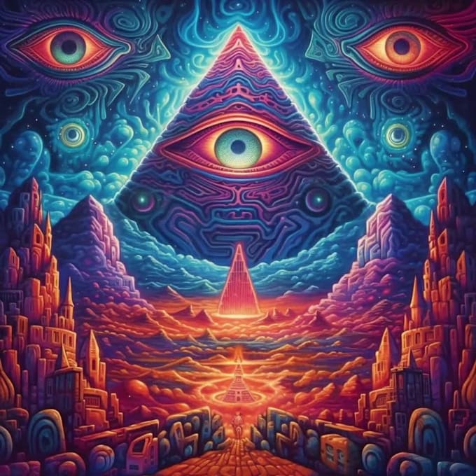 Create psychedelic trippy art using midjourney ai by Inthenameofmars | Fiverr