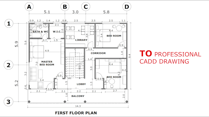 Design and draft floor plan and architectural 2d drawings by Eyobalene ...