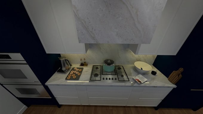 Design your kitchen, wardrobe floor layout and 3d rendering by Firat ...