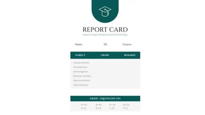 Design creative report card for schools and collages just in 3 hours by ...