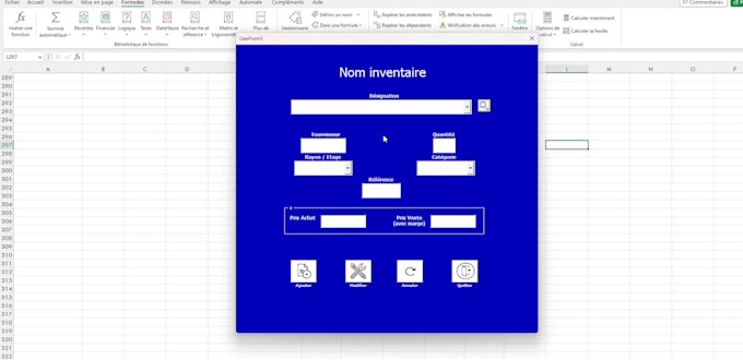 Automated inventory with vba language by excel by Corentins57 | Fiverr